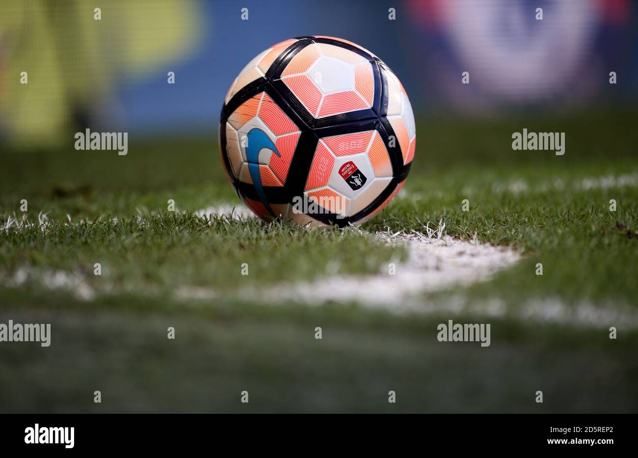 A match ball in the corner area Stock Photo - Alamy