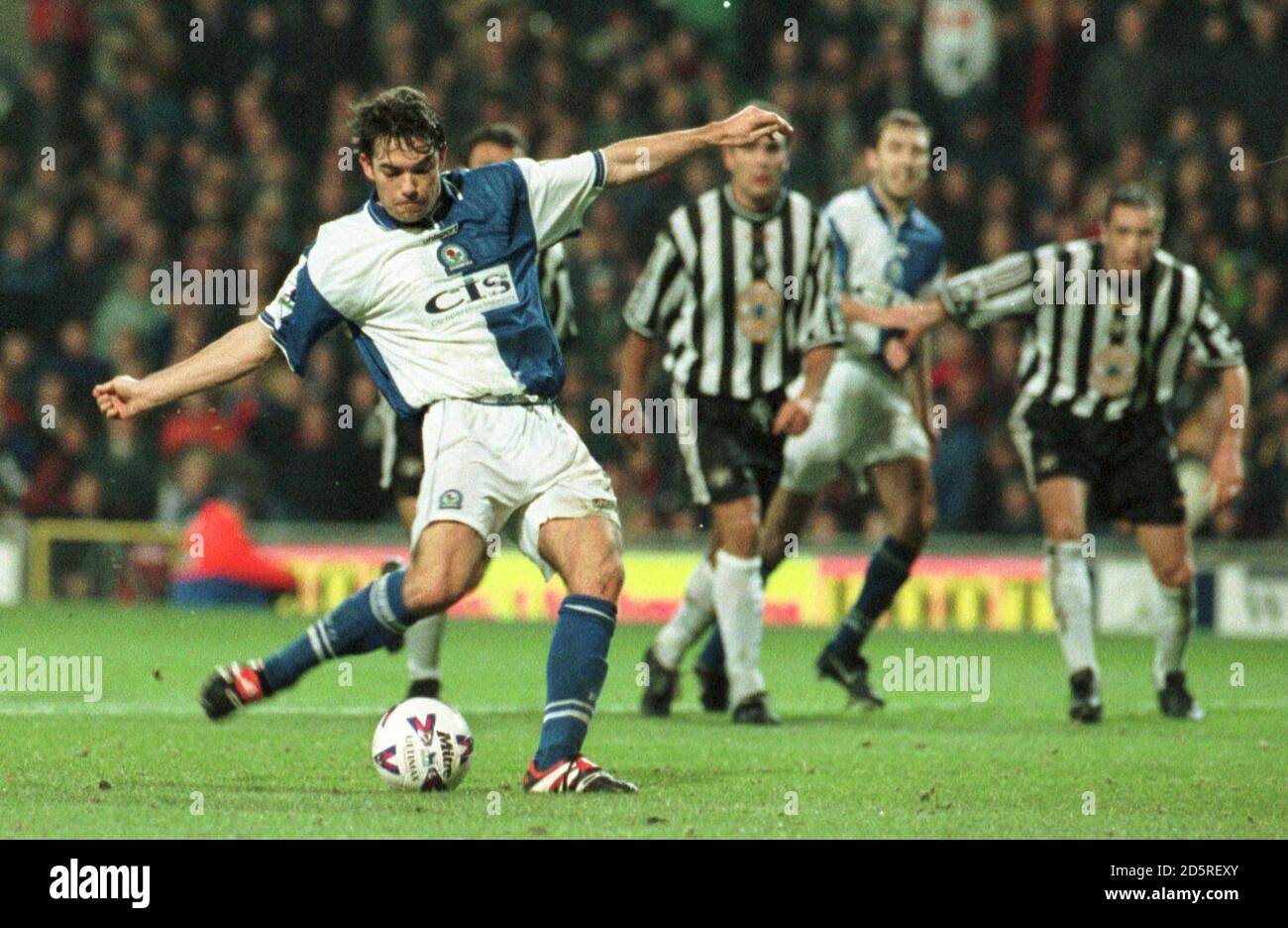 Blackburn Rovers' Jeff Kenna misses from the penalty spot against ...