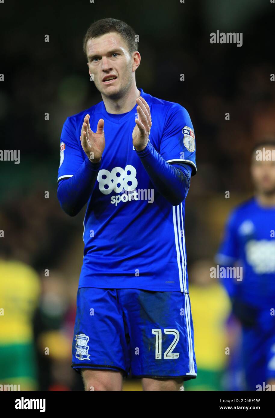 Birmingham City's Craig Gardner applauds the traveling supporters after ...