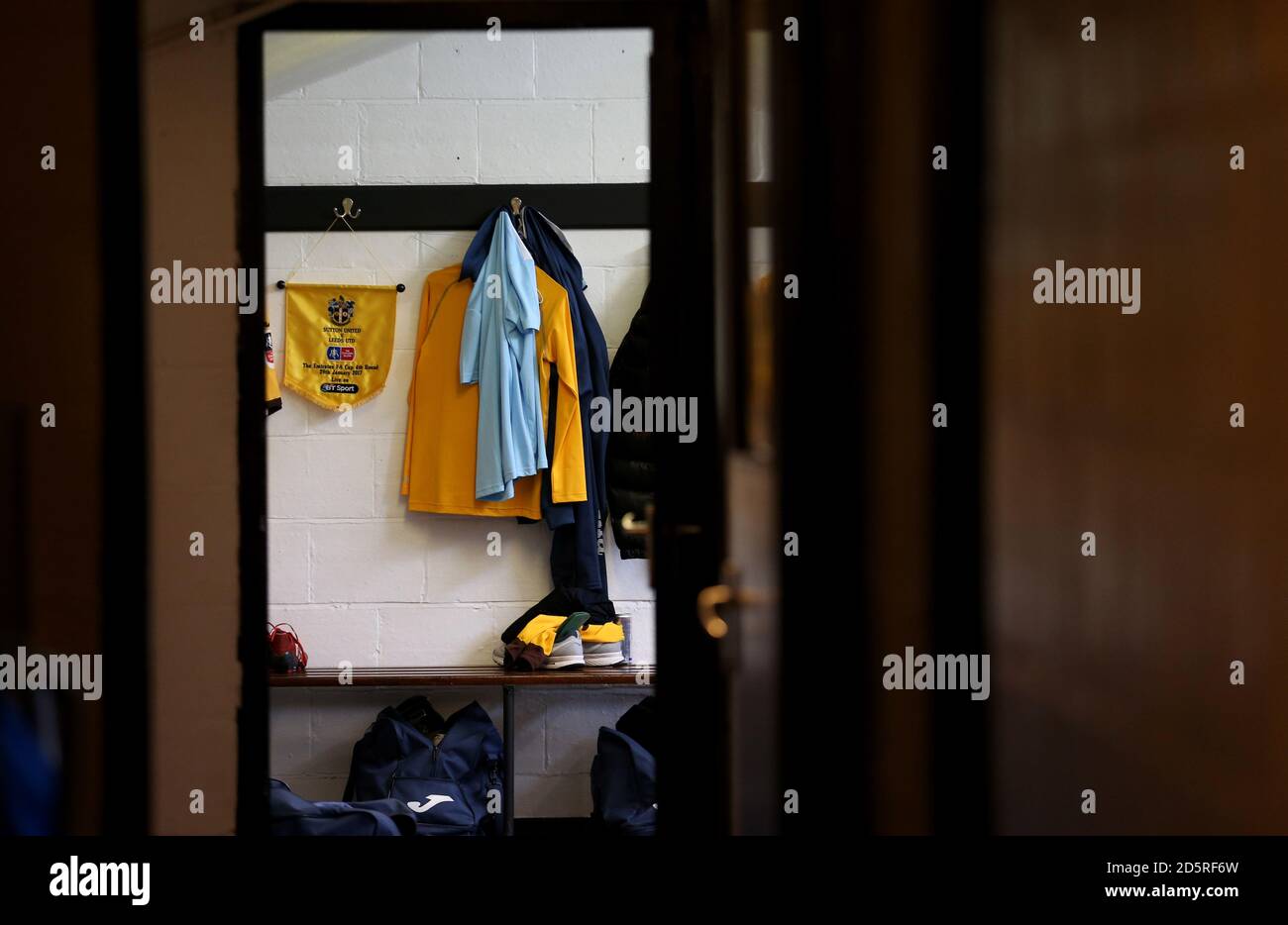 Sutton United dressing room before the game Stock Photo - Alamy