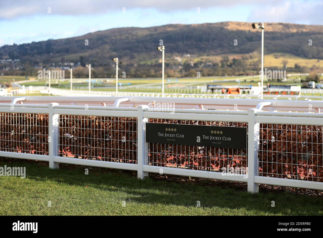 The jockey club sign at cheltenham racecourse hi-res stock photography ...