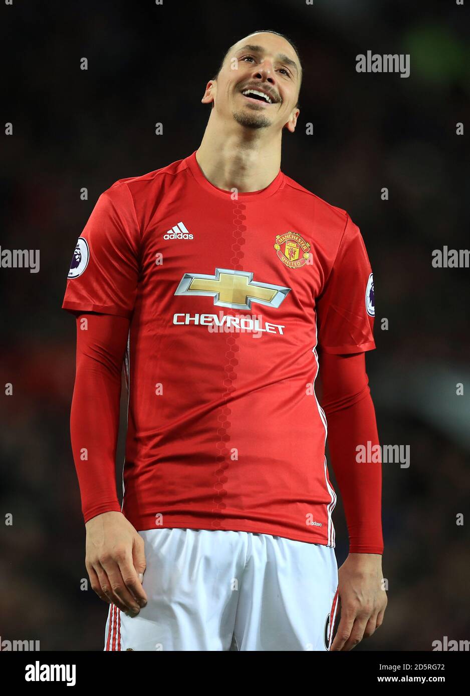 Manchester United's Zlatan Ibrahimovic appears frustrated Stock Photo ...