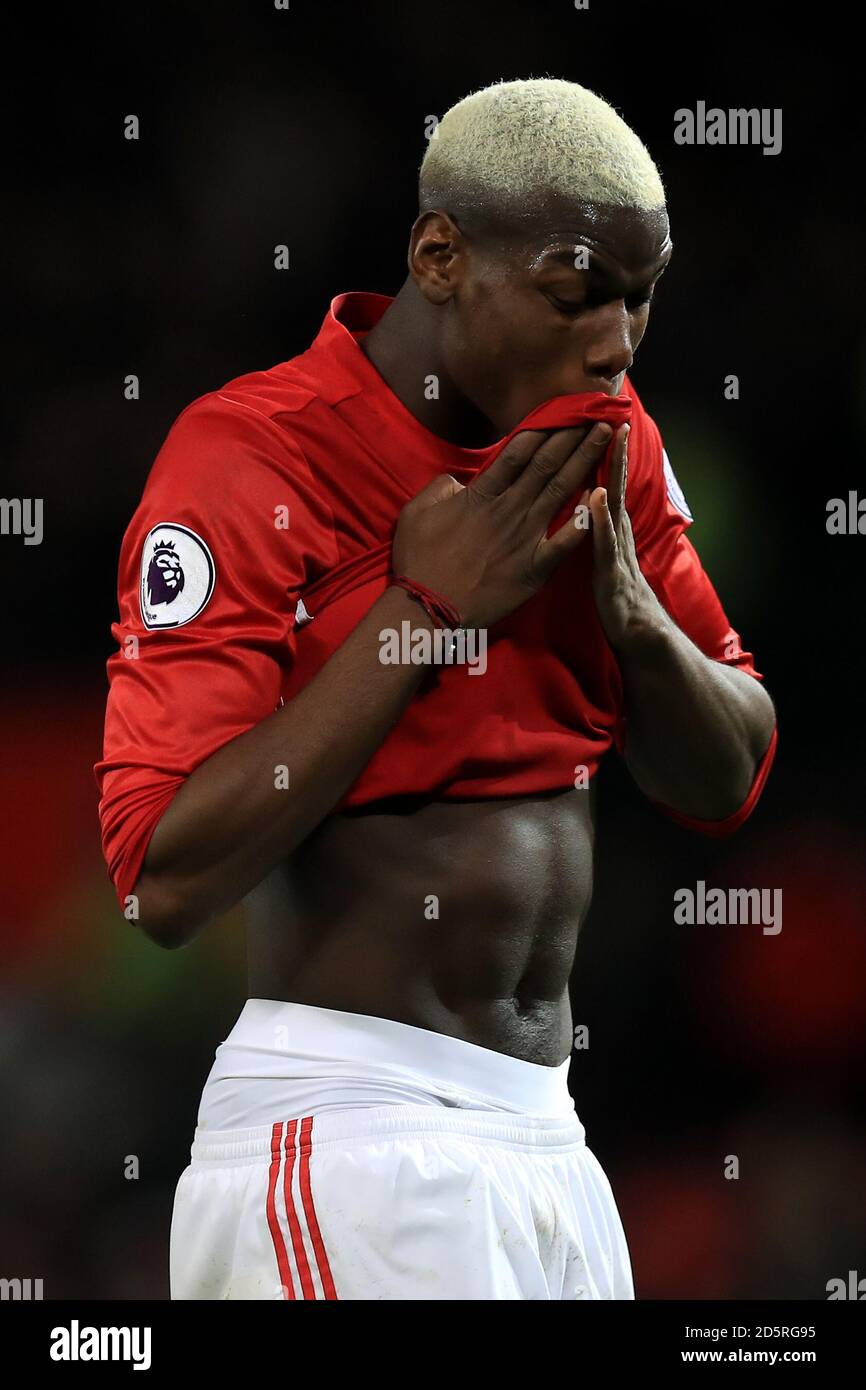 Manchester United's Paul Pogba appears dejected after the final whistle ...