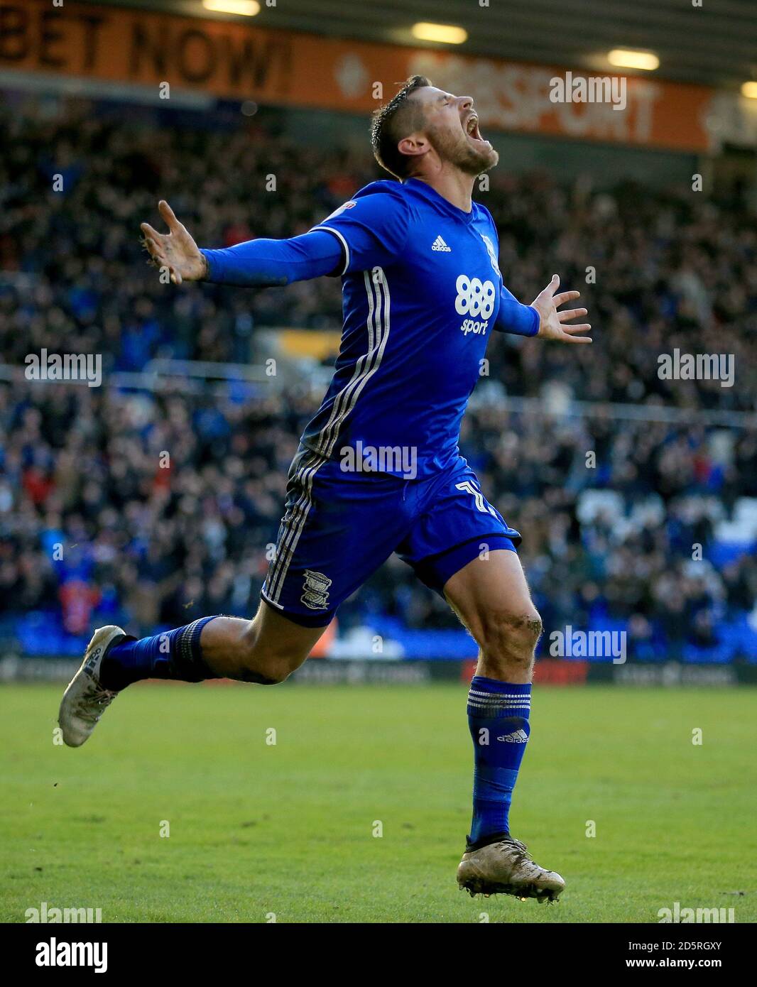 Birmingham City's Lukas Jutkiewicz celebrates after he scores his sides ...