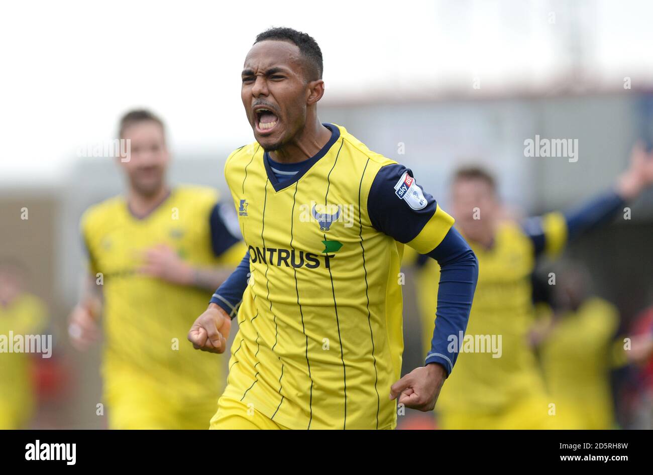 Oxford United's Rob Hall celebrates his goal to make it 2-1 against ...