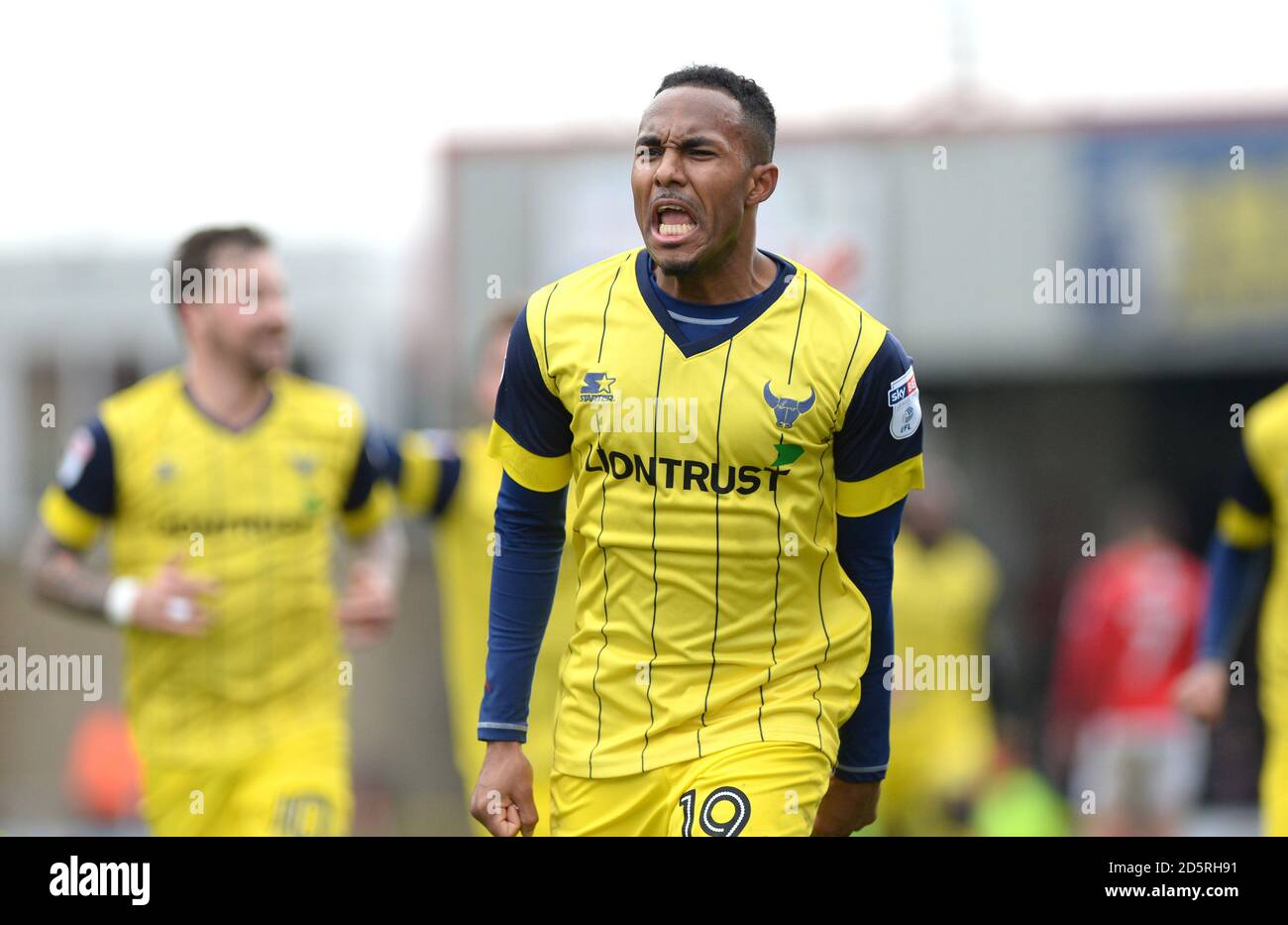Oxford United's Rob Hall celebrates his goal to make it 2-1 against ...