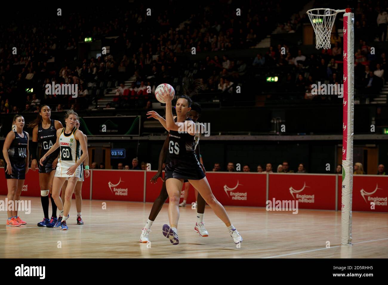 New Zealand's Bailey Mes (right) in action against South Africa Stock ...