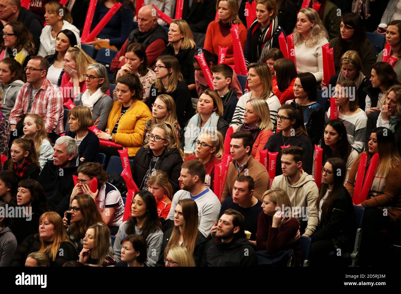 England netball fans in the stands Stock Photo - Alamy
