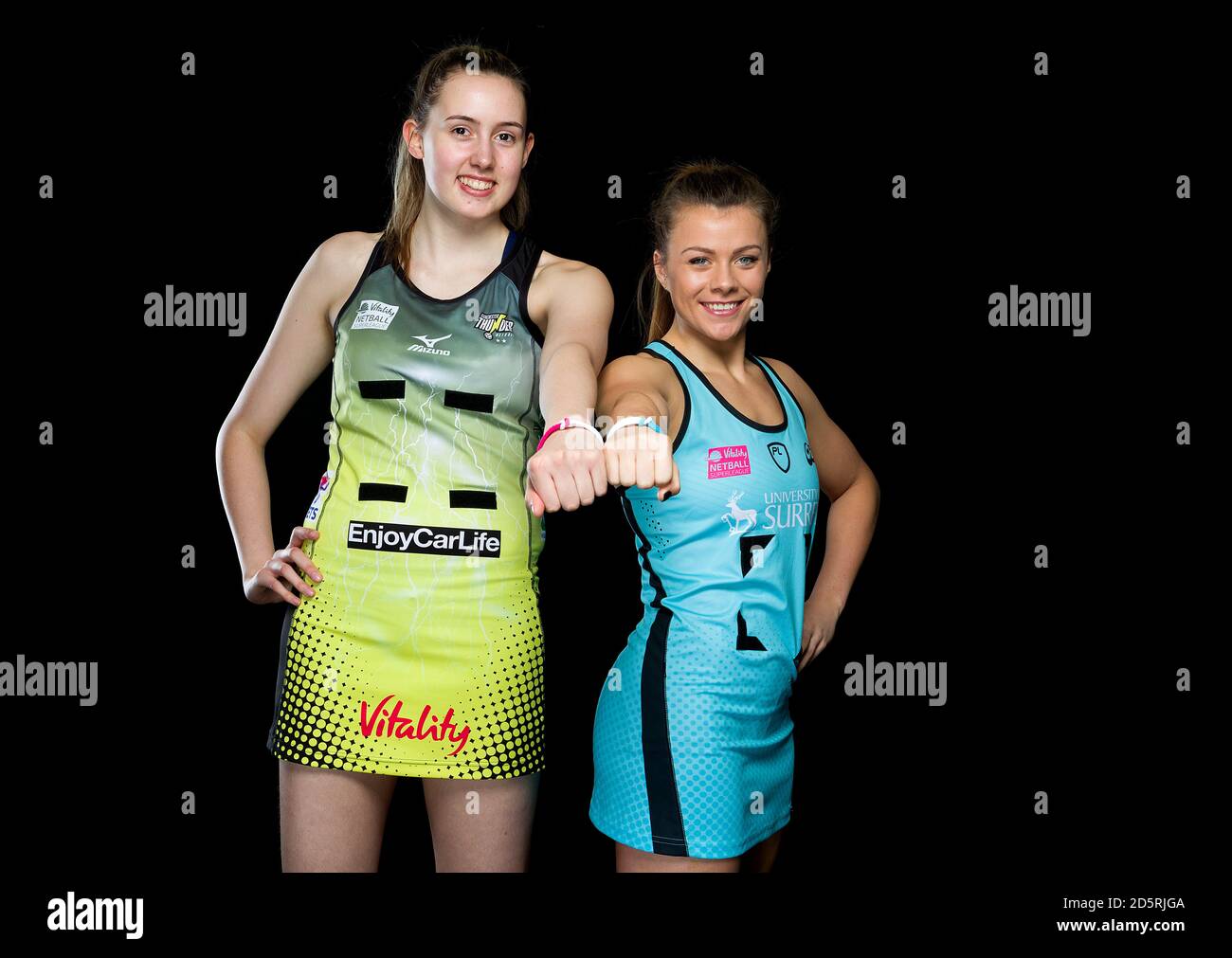 Manchester Thunder's Amy Clinton (left) and Surrey Storm's Mikki Austin ...