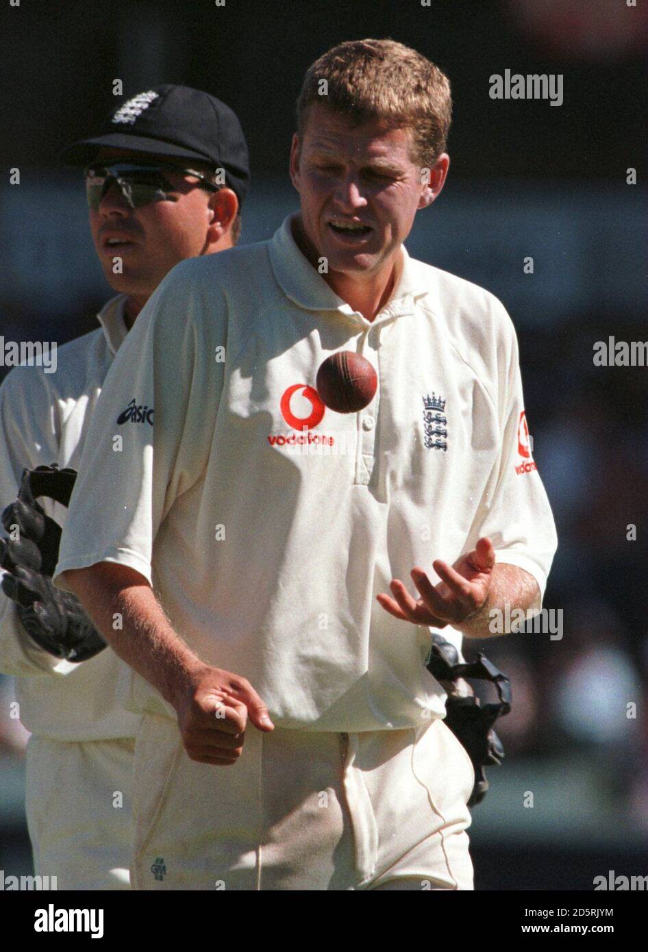 England's Peter Such who returned bowling figures of 5/81 in the ...