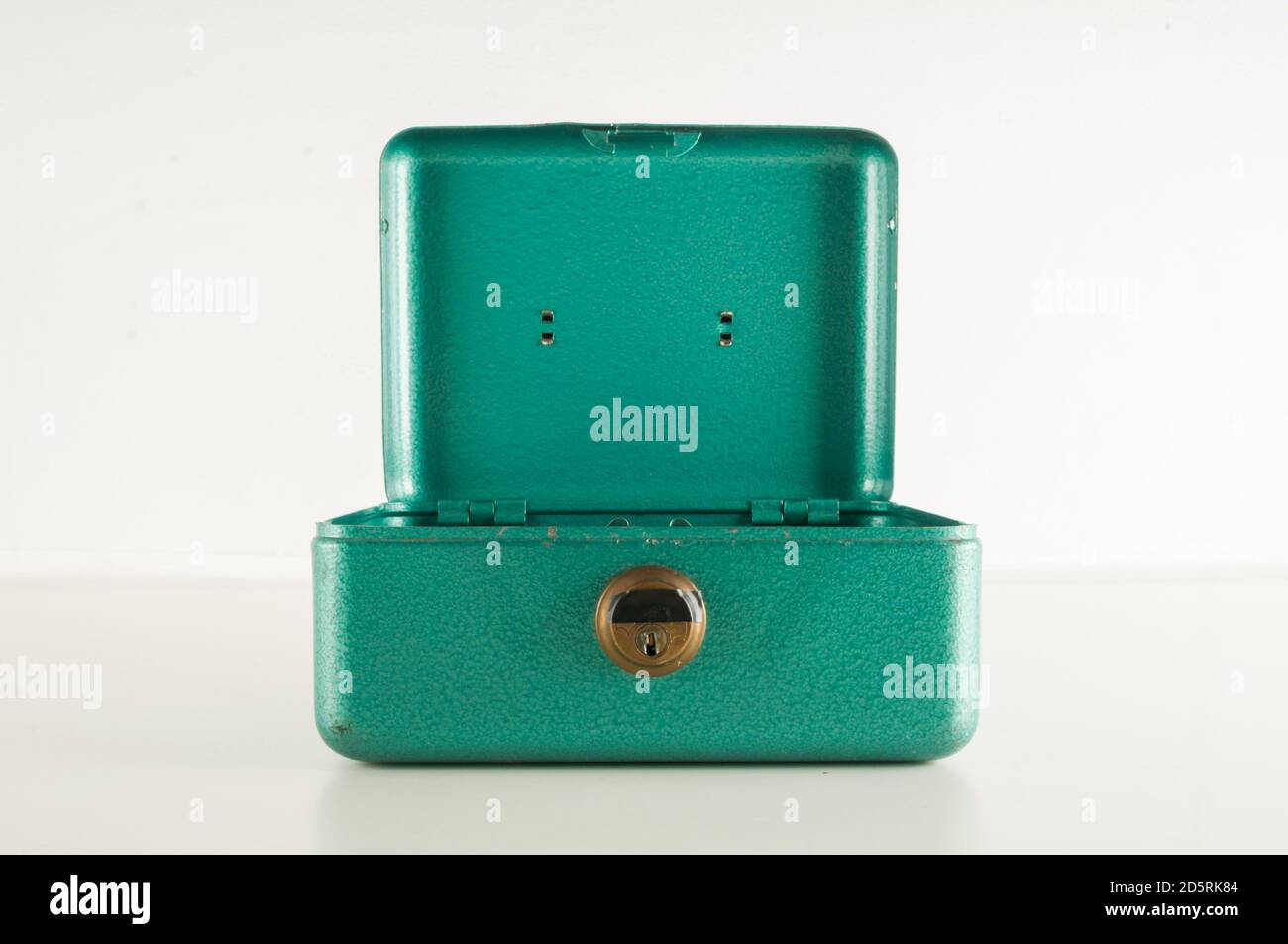 empty metal money security box isolated Stock Photo - Alamy