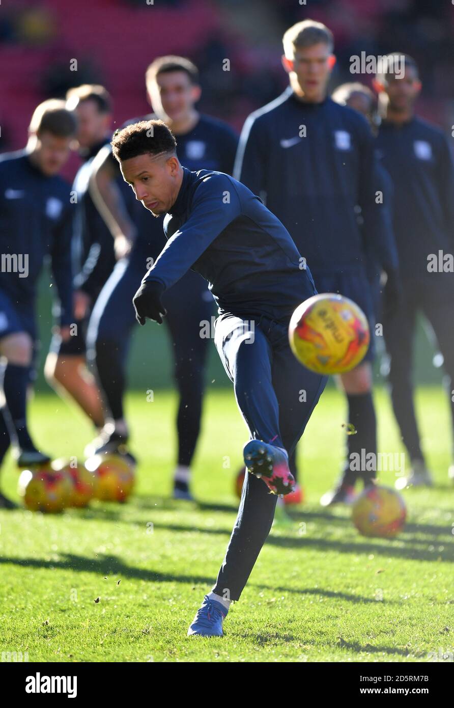 Preston North End's Callum Robinson Stock Photo - Alamy