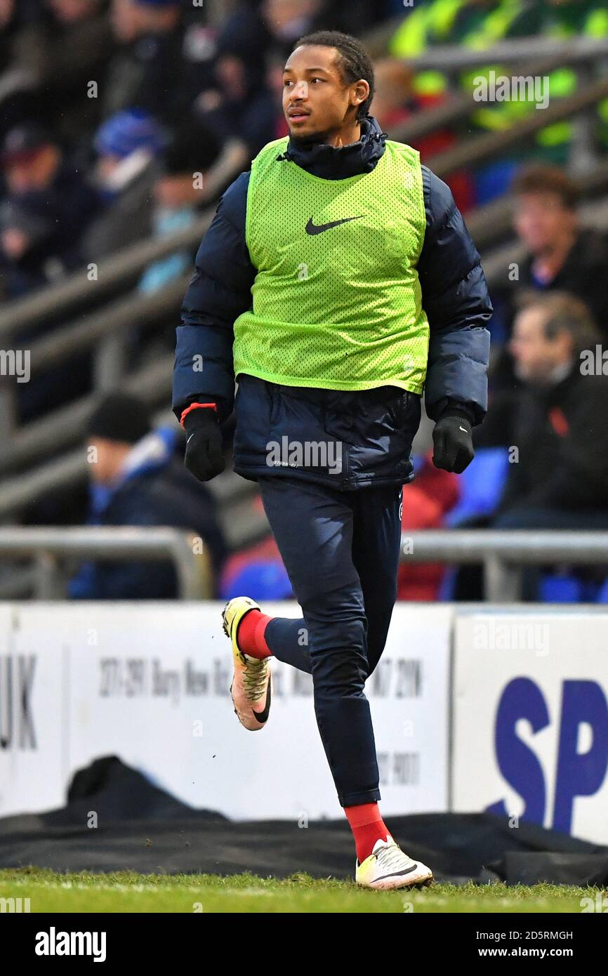 Coventry City's Kwame Thomas warms up Stock Photo - Alamy