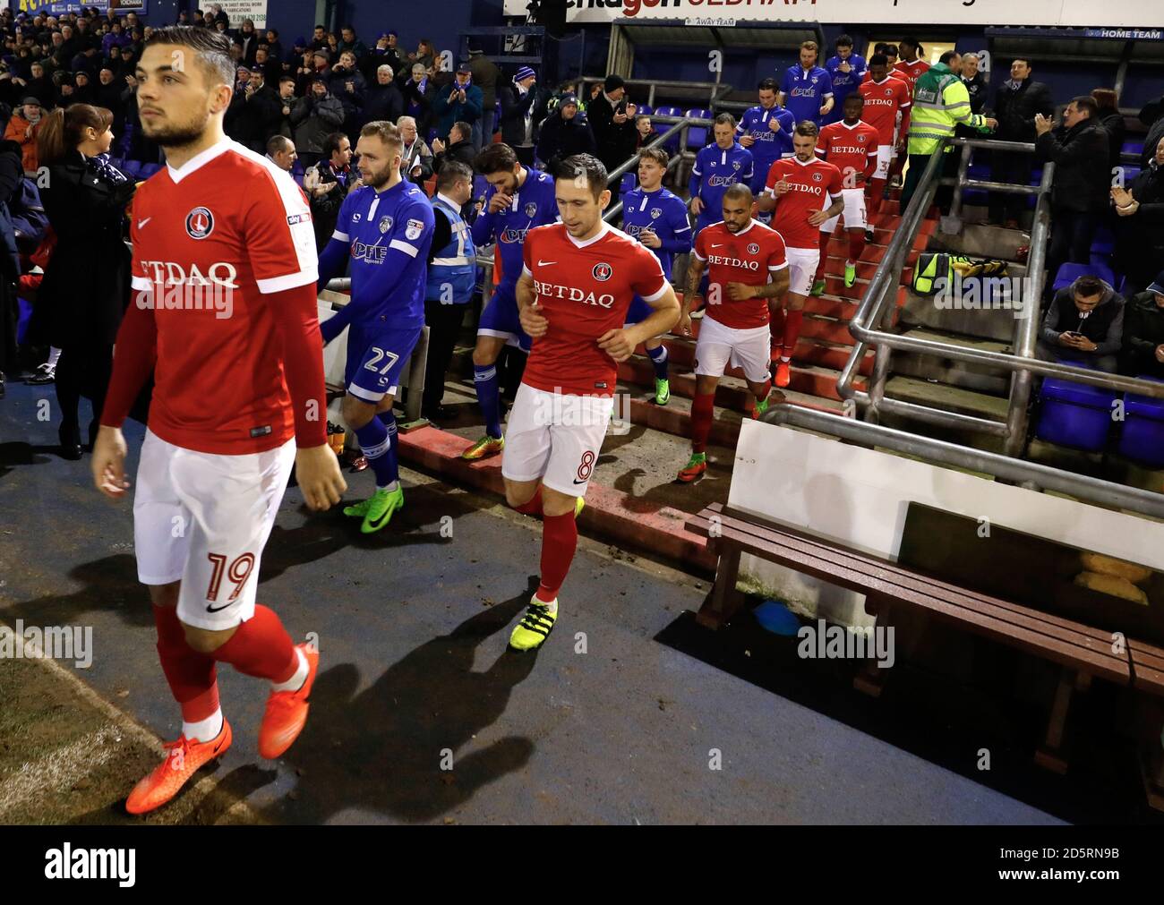 The players walk out before the game hi-res stock photography and ...