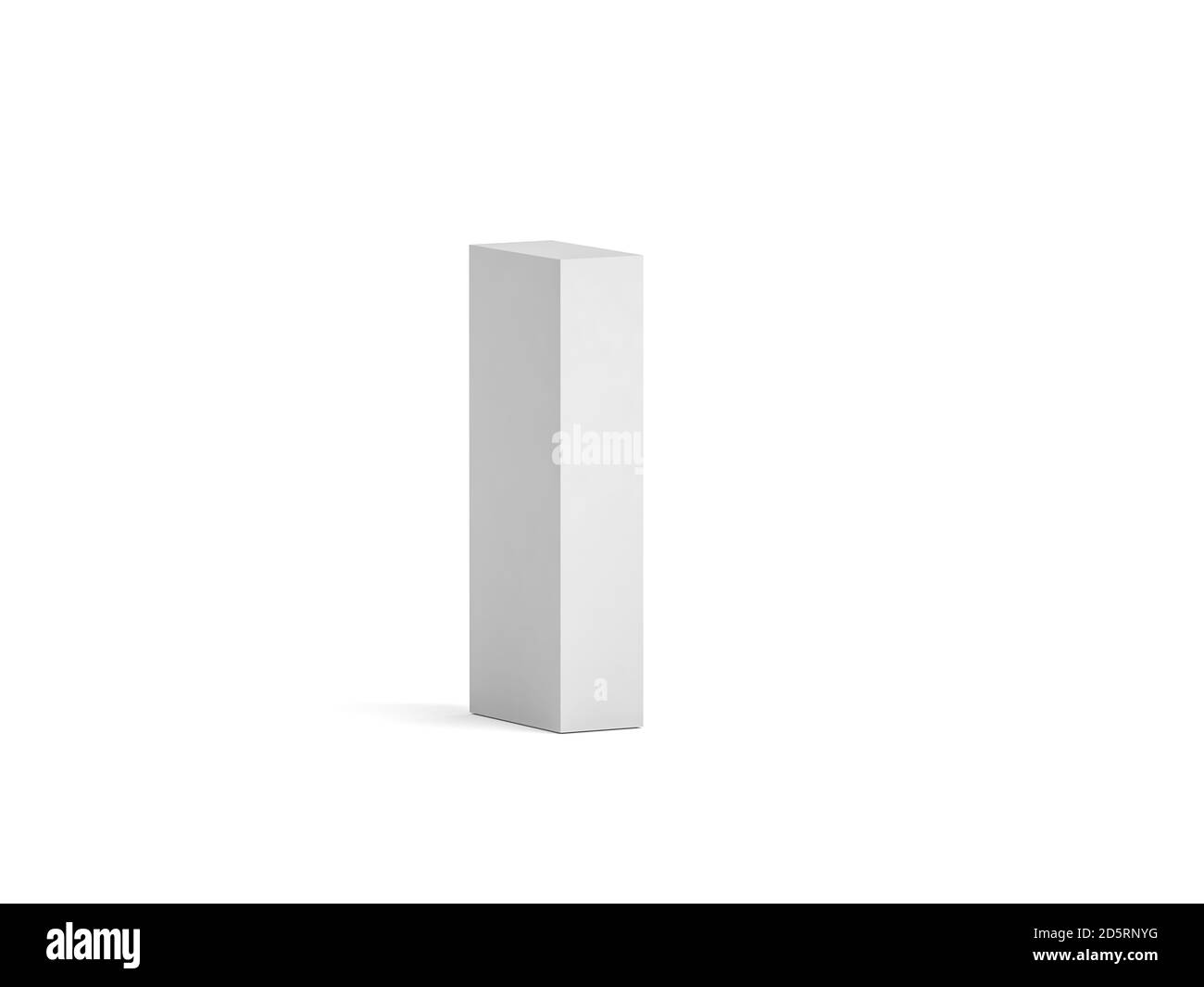 White bold letter I isolated on white background with soft shadow, 3d ...