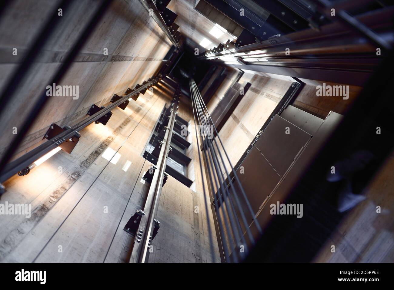 Inside an Elevator Shaft Stock Photo - Alamy