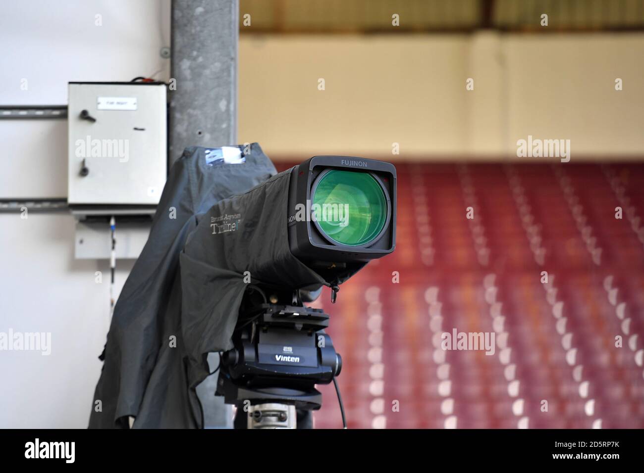 A television camera at Turf Moor Stock Photo - Alamy