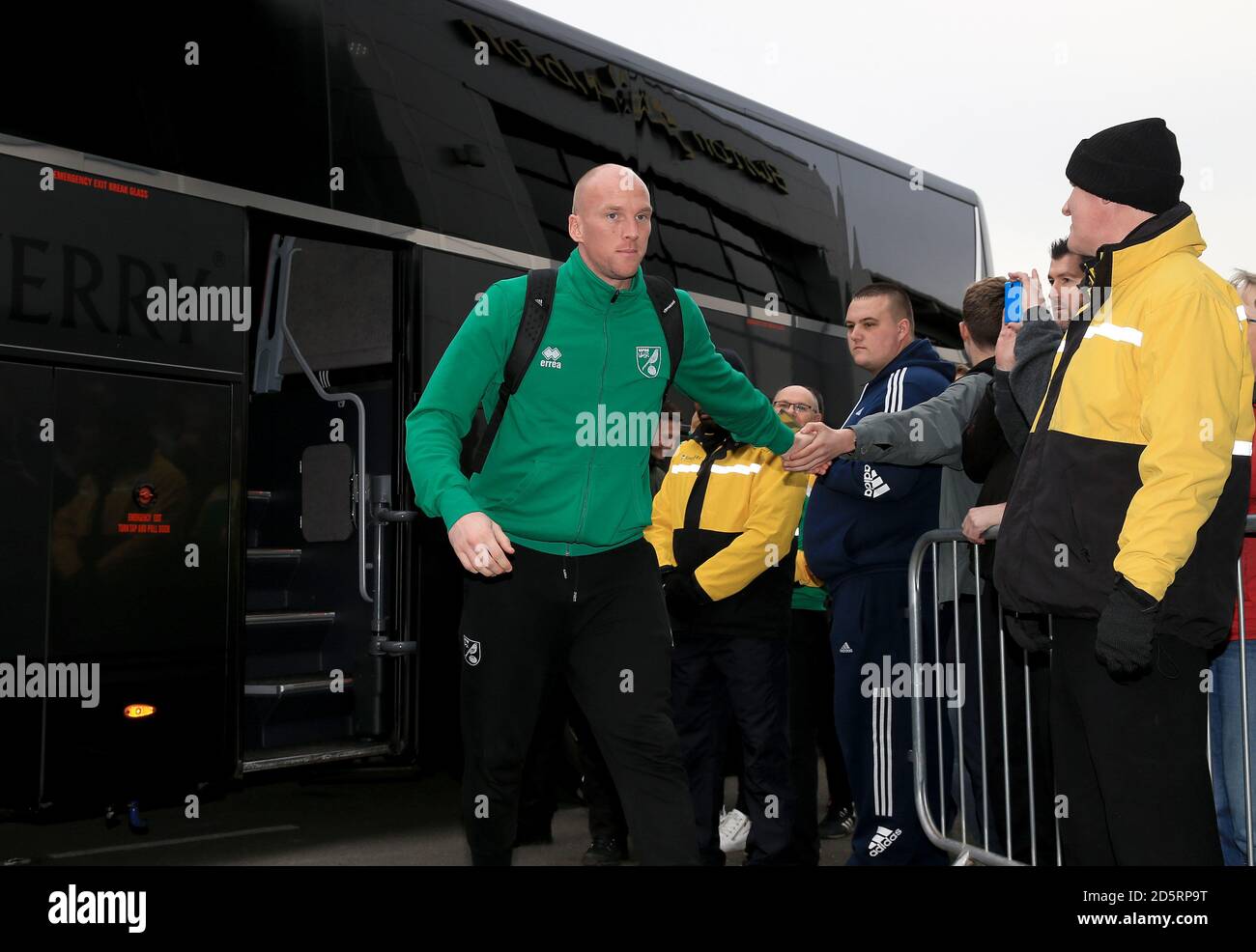 Norwich City's John Ruddy makes his way into the ground prior to the ...