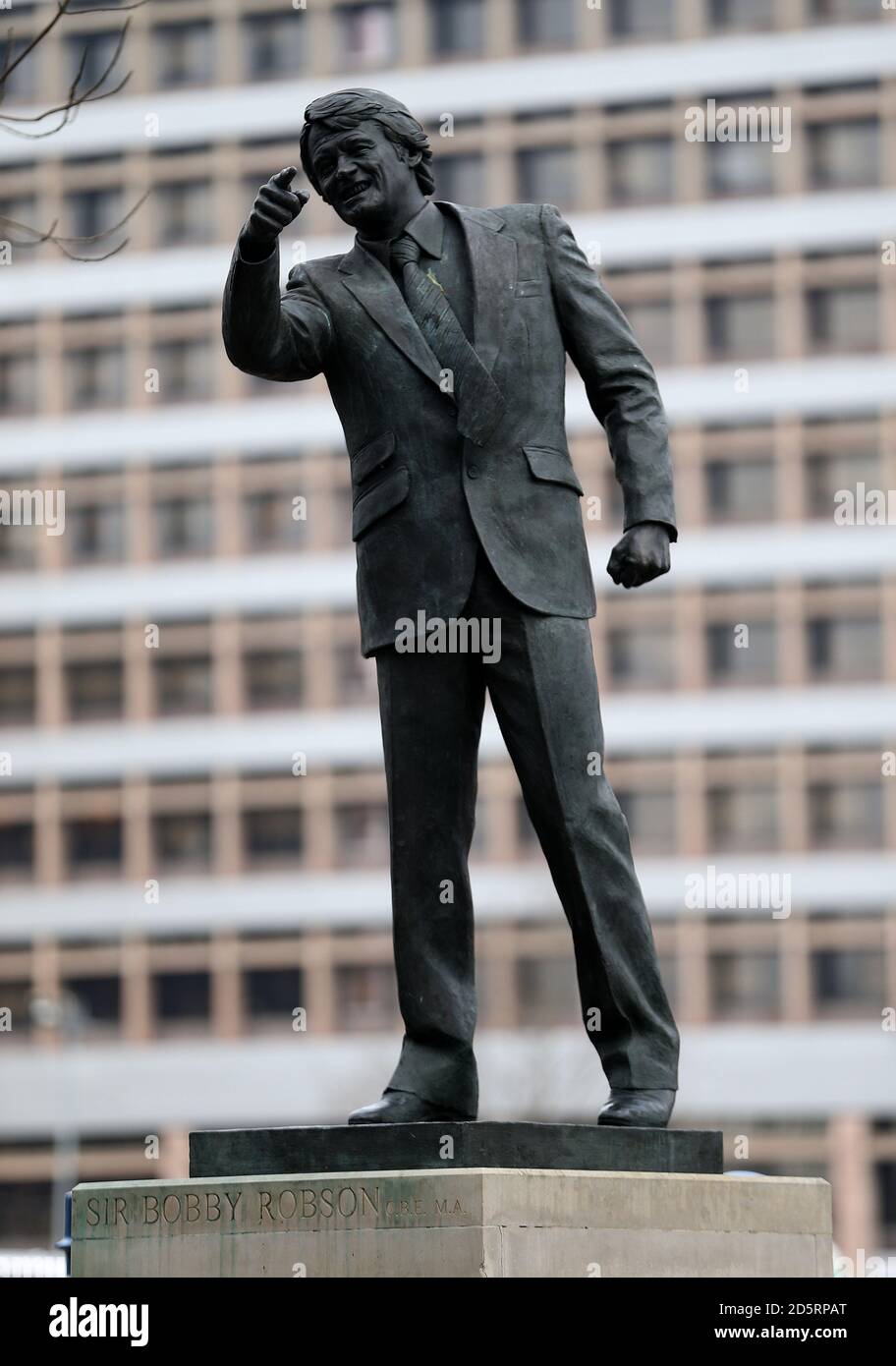 A view of the Bobby Robson statue outside the ground Stock Photo - Alamy
