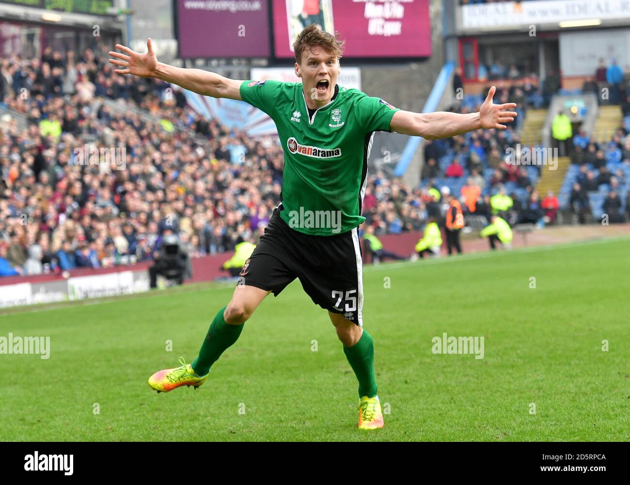 Lincoln citys sean raggett celebrates scoring hi-res stock photography ...