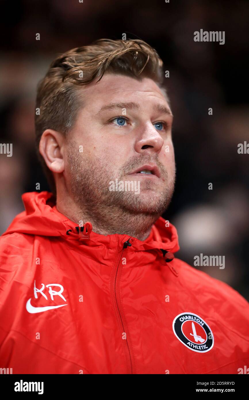 Charlton Athletic Manager Karl Robinson Stock Photo - Alamy