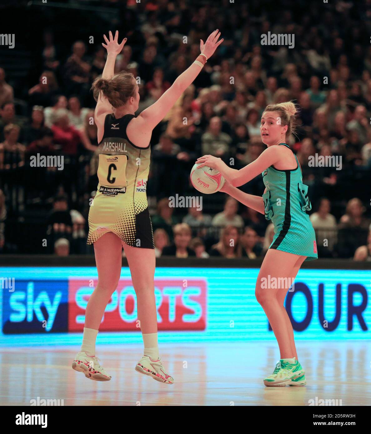 General view of action between Surrey Storm's and Manchester Thunder ...