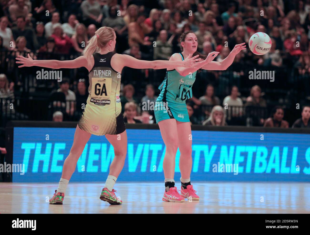 General view of action between Surrey Storm's and Manchester Thunder ...