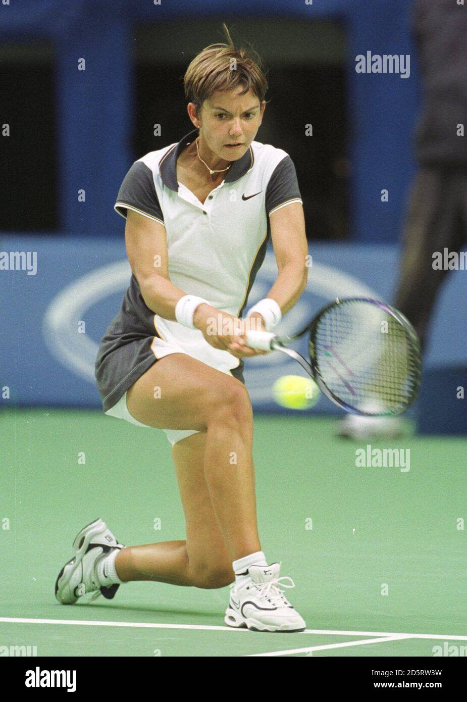 Belgium's Dominique Van Roost against France's Amelie Mauresmo. Van ...
