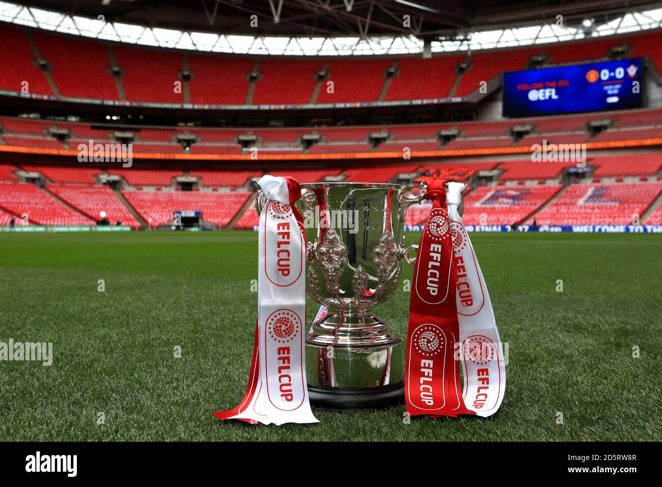 A general view of the EFL Trophy before the EFL Cup Final between ...