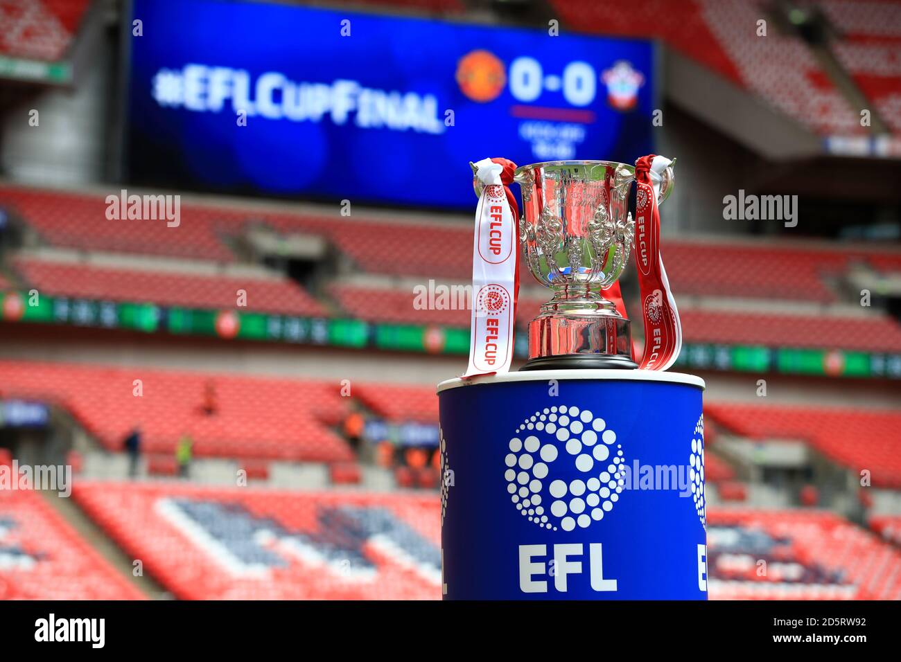 A general view of the EFL Trophy before the EFL Cup Final between ...