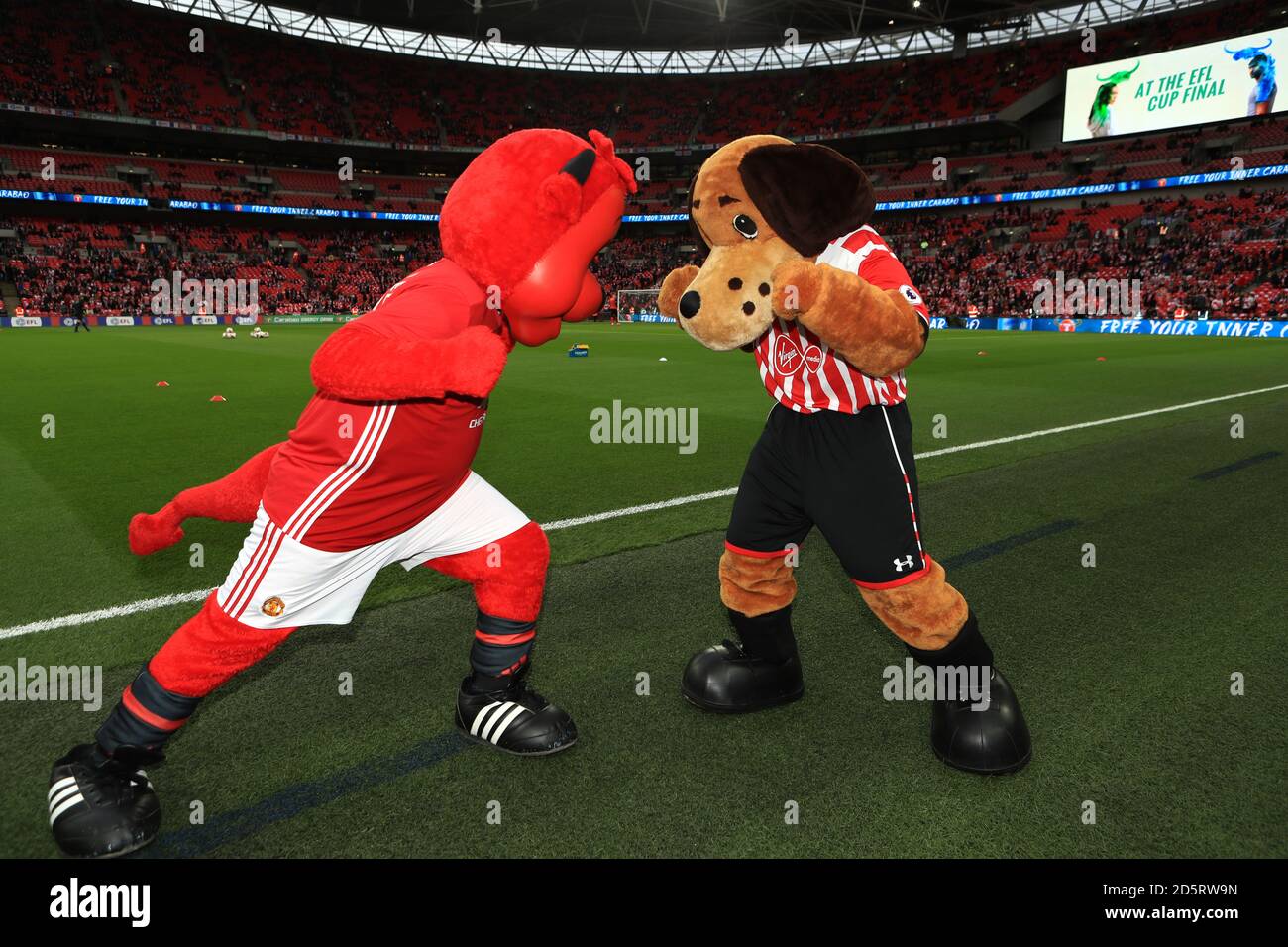 Manchester united mascot hi-res stock photography and images - Alamy