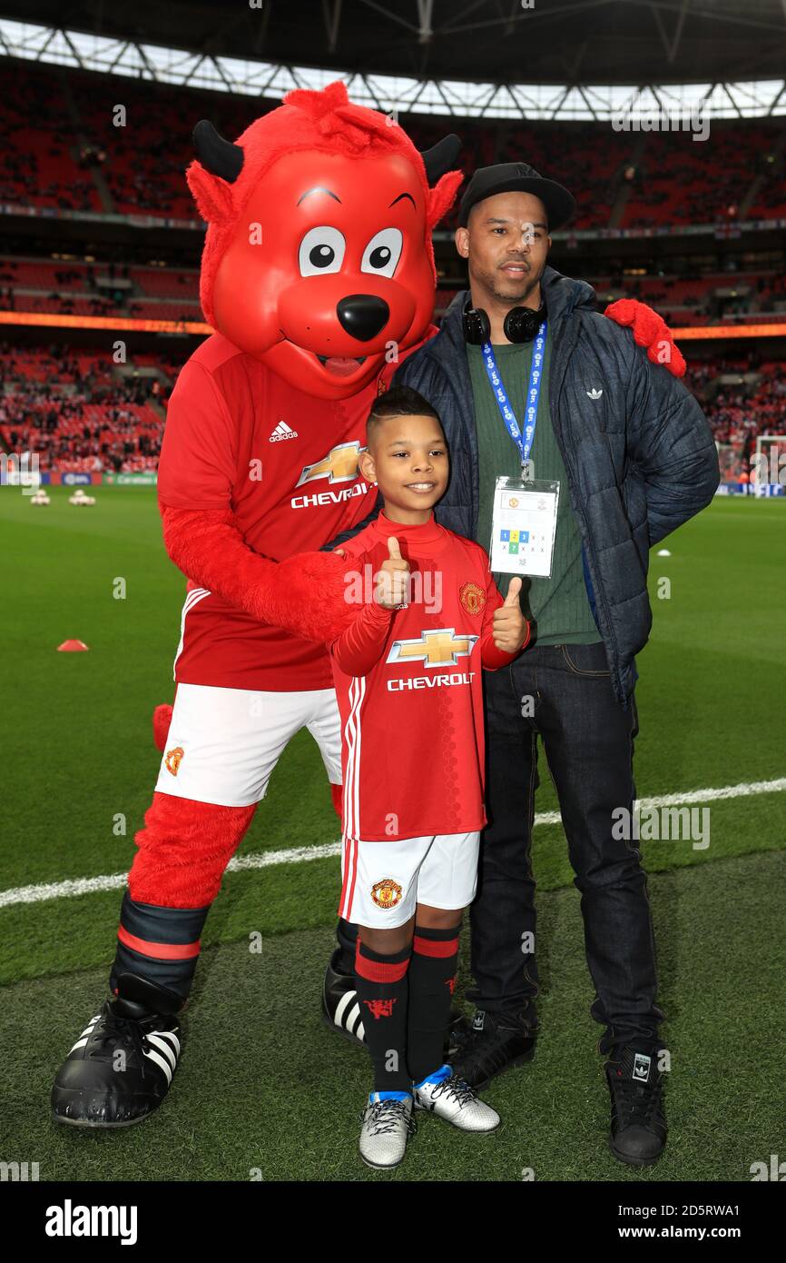 Manchester United Club Mascot Fred The Red Left And Manchester United