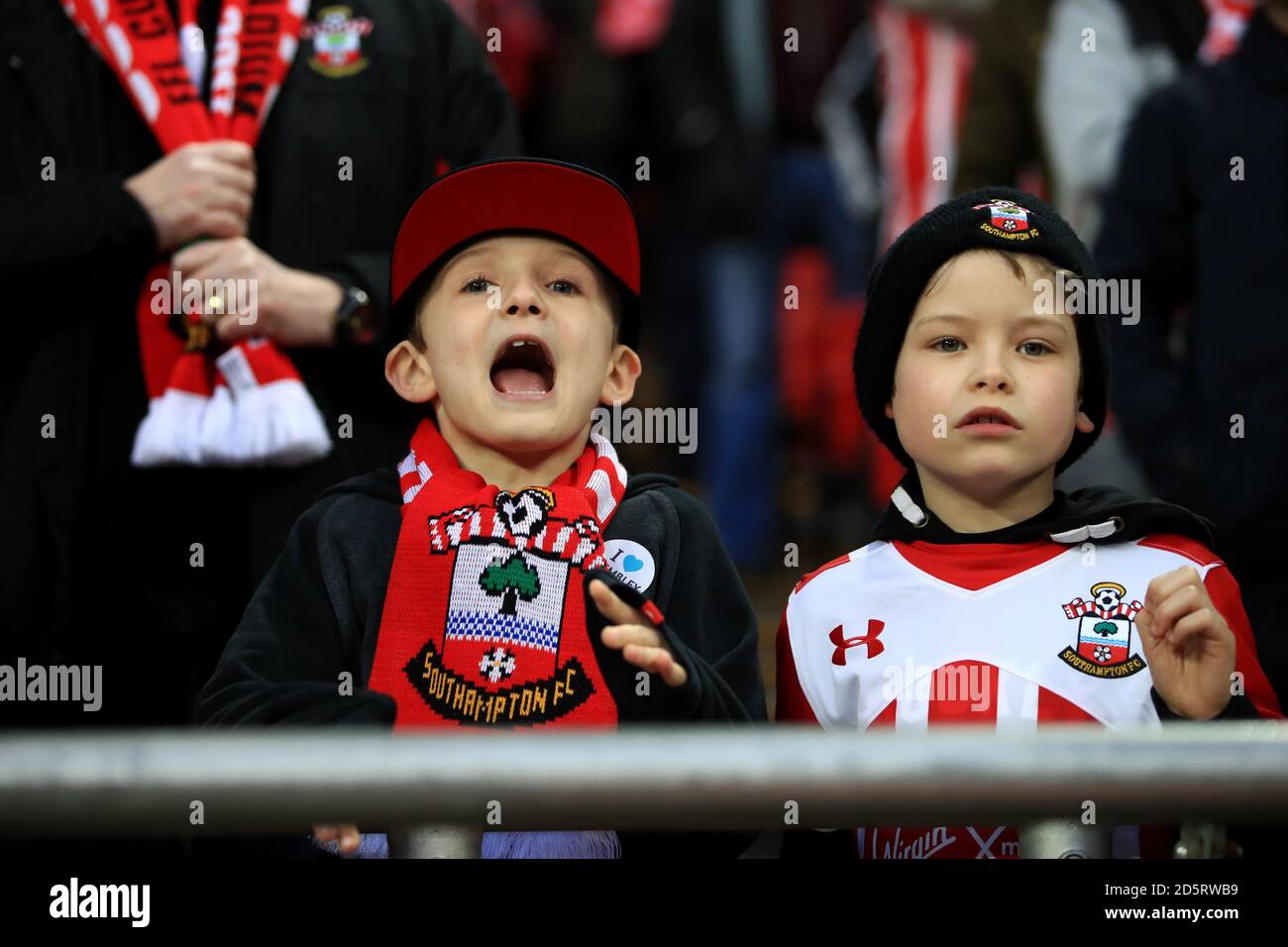 Young football fans in the stands hi-res stock photography and images ...