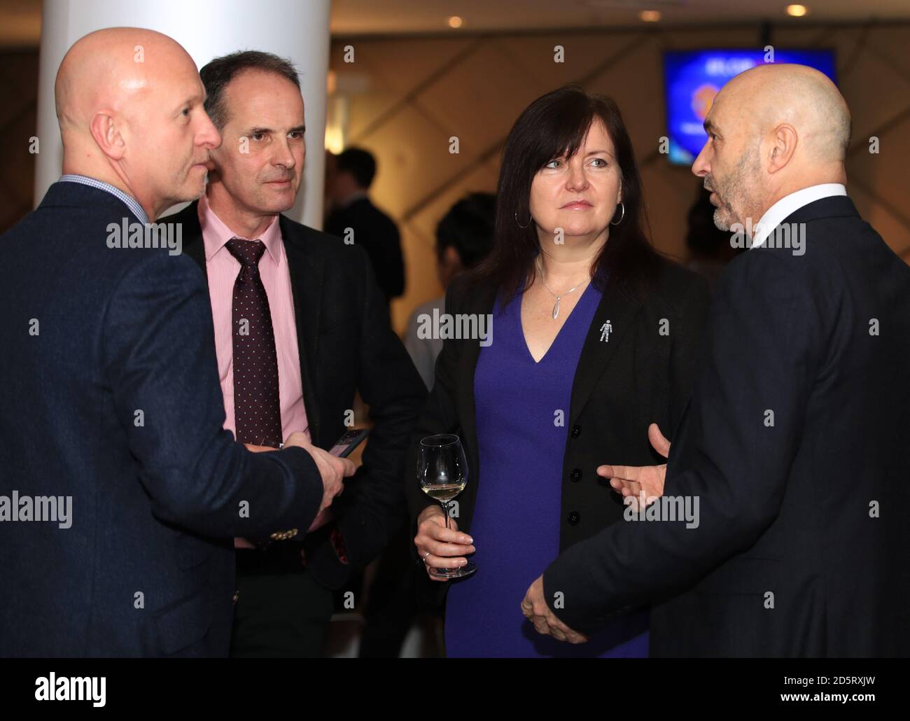 Simon Milton (centre) and CEO of Prostate Cancer UK Angela Culhane ...