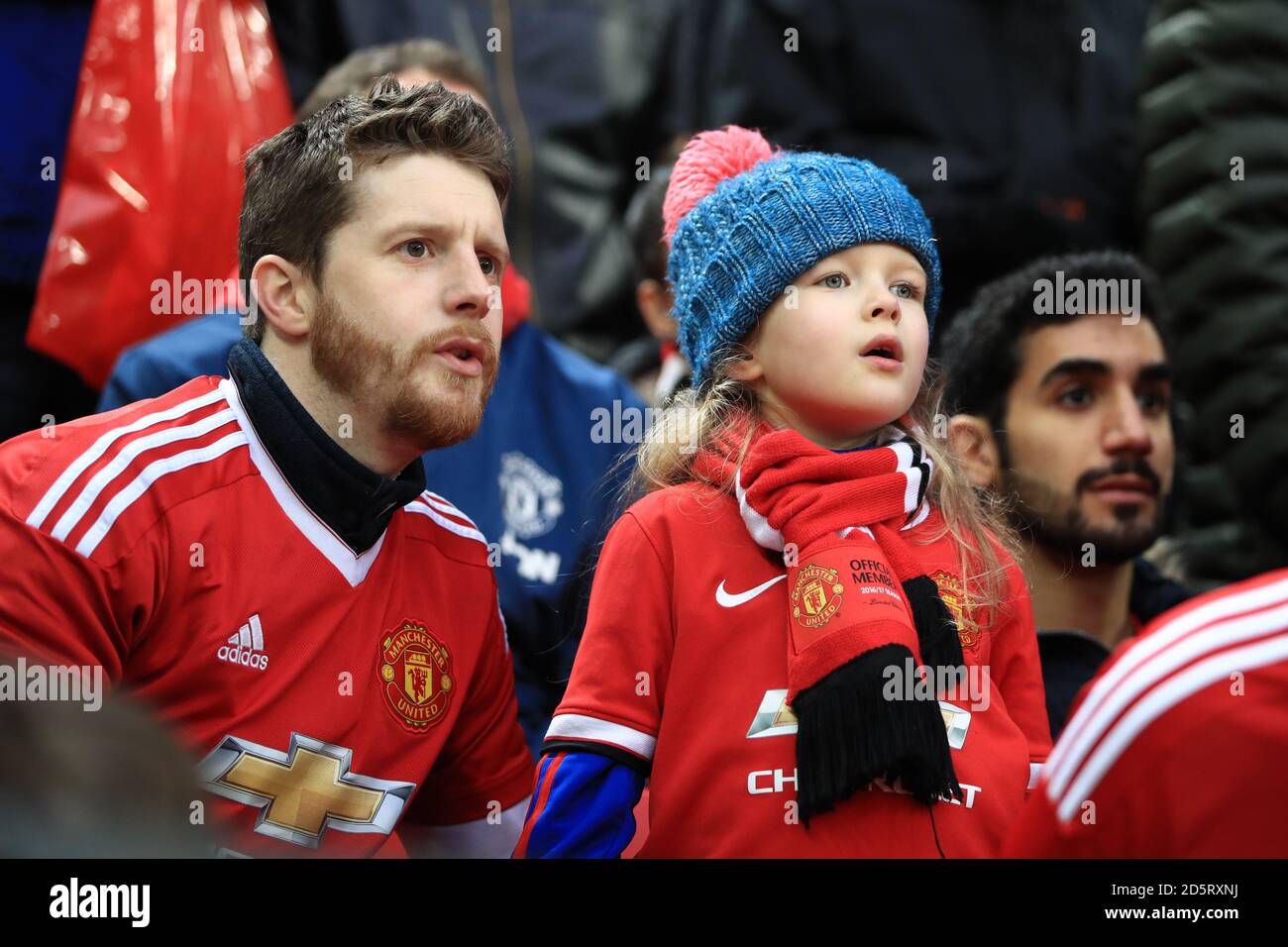 Manchester United supporters in the stands Stock Photo - Alamy