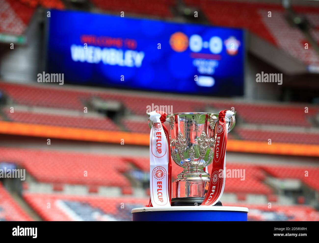 A general view of the EFL Trophy before the EFL Cup Final between ...