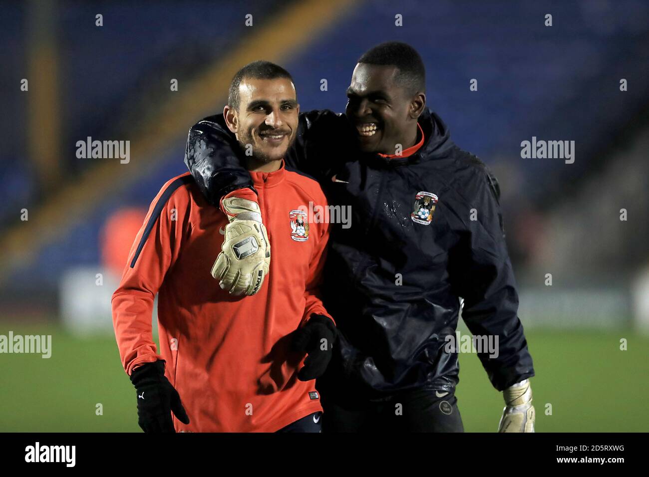 Coventry City's Marcus Tudgay (left) and goalkeeper Reice Charles-Cook ...
