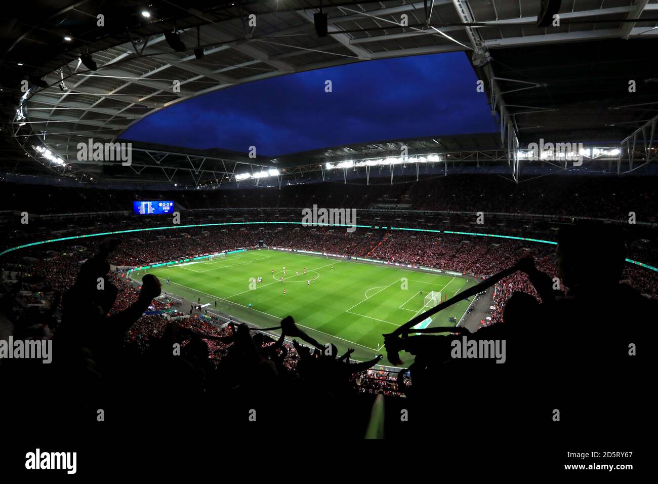 A general view from the top of the stands at Wembley Stadium during the ...