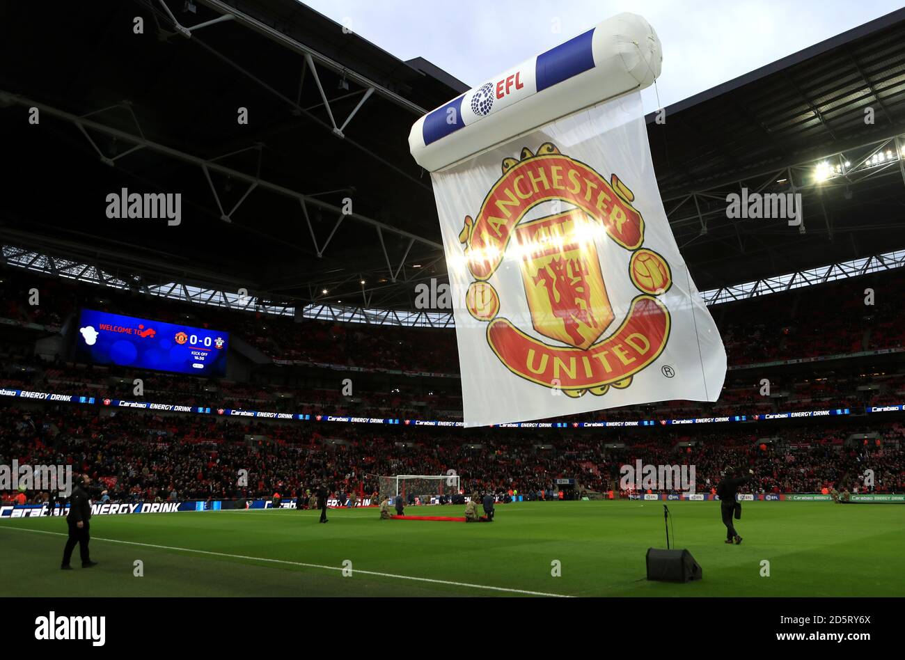 A general view of a EFL Manchester United inflatable club crest Stock ...
