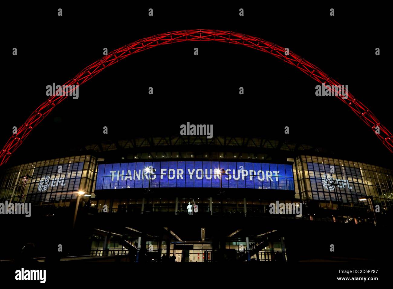 A general view as EFL branding is shown on the large screen after the ...