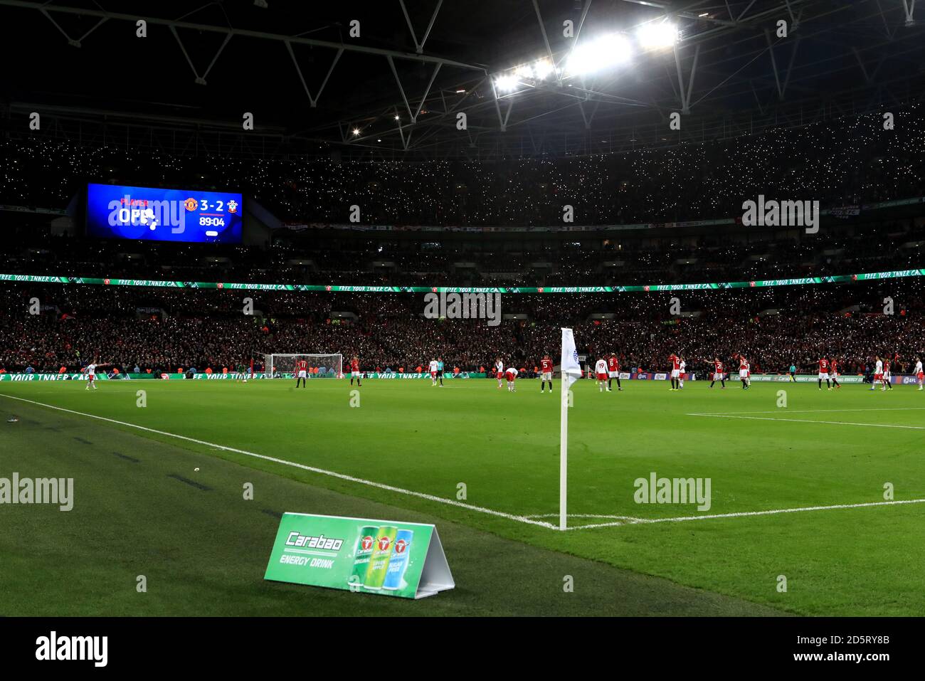 A general view of a Carabao toblerone advertising board by the corner ...