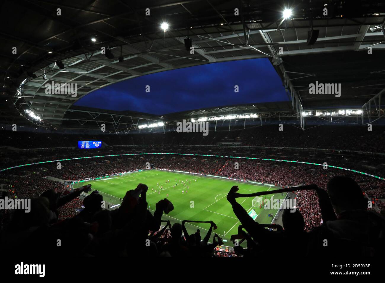 A general view from the top of the stands at Wembley Stadium during the ...