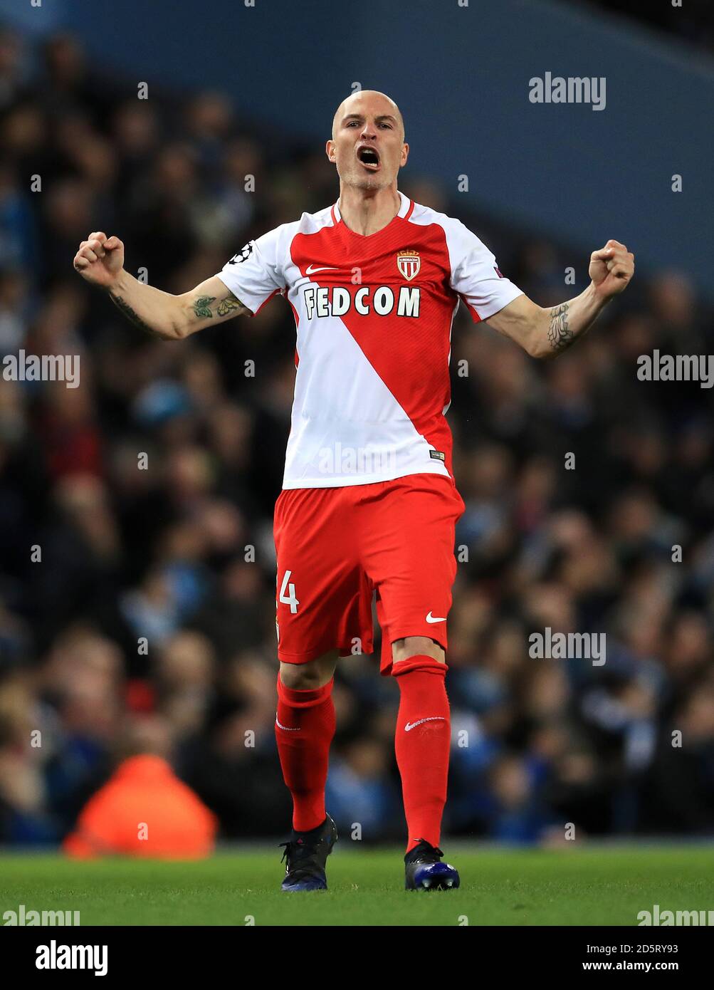 AS Monaco's Andrea Raggi celebrates a goal for his team Stock Photo - Alamy