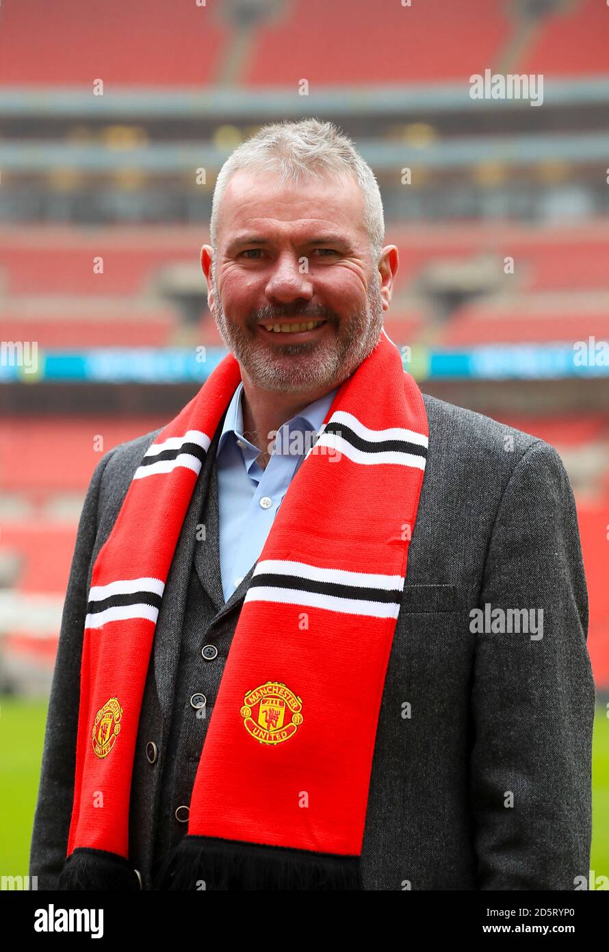 Brian McClair poses on the pitch Stock Photo - Alamy