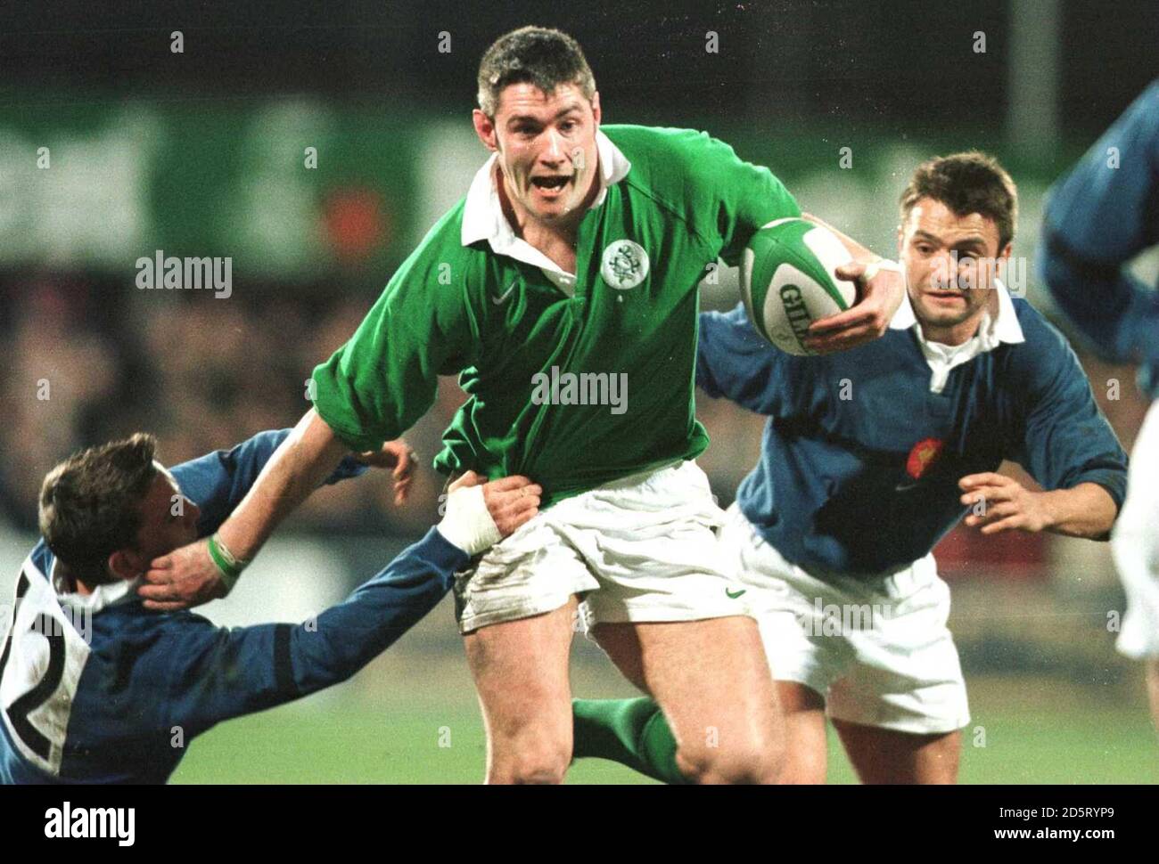 Ireland's Eddie Halvey and France's Pascal Giordani (12 Stock Photo - Alamy