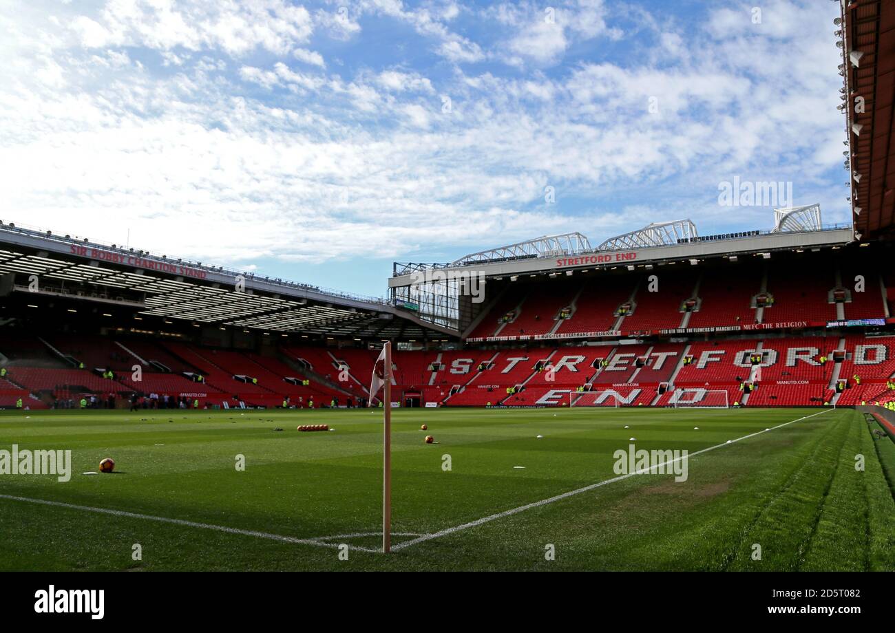 A general view of Old Trafford before the game Stock Photo - Alamy