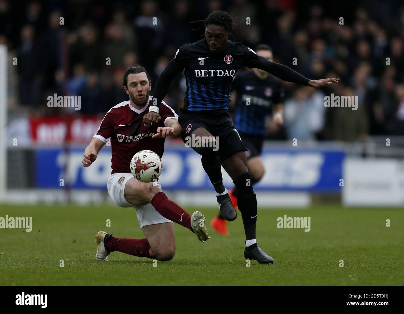 Northampton Town's John-Joe O'Toole and Charlton Athletic's Jordan ...