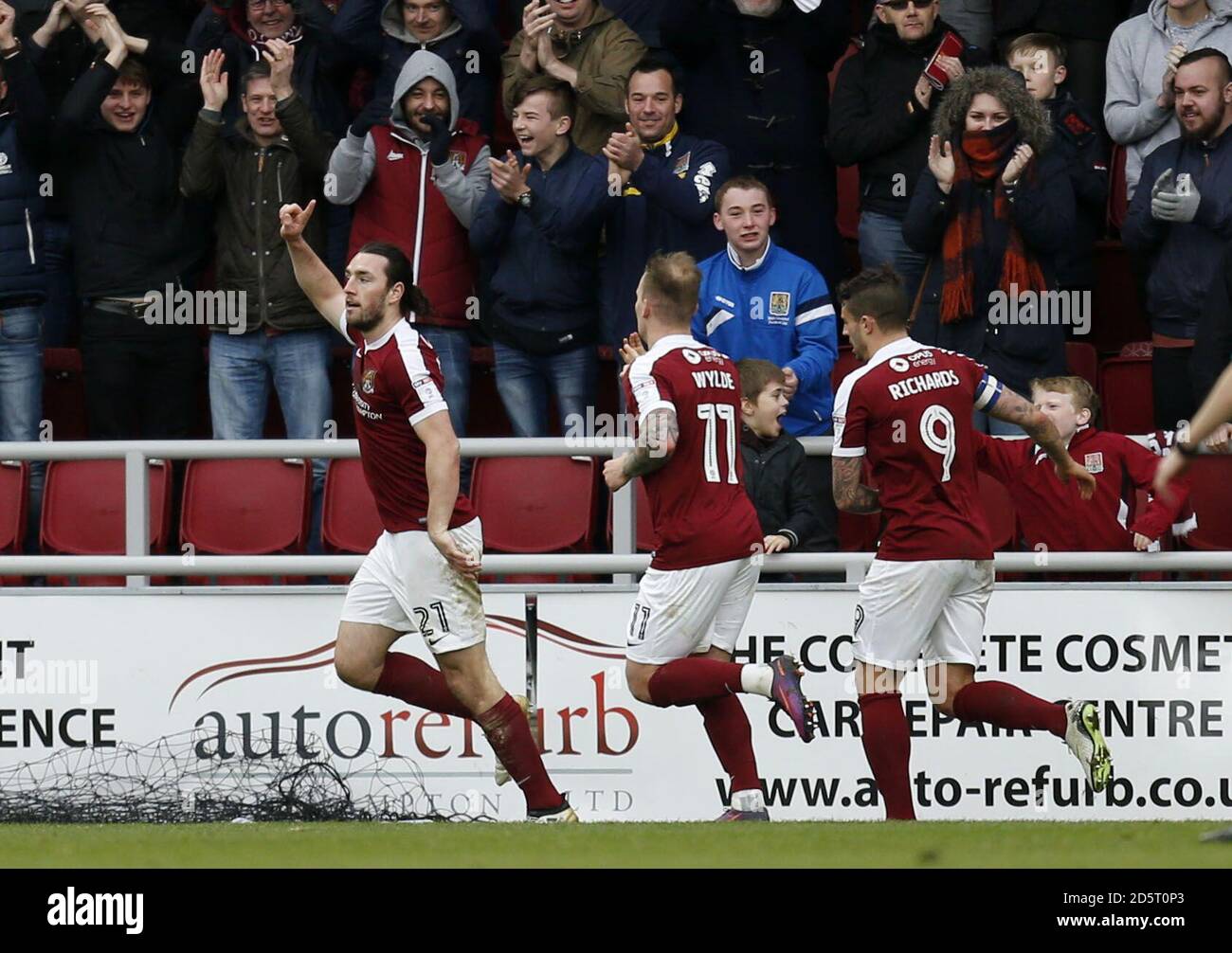 Northampton Town's John-Joe O'Toole celebrates scoring their second ...