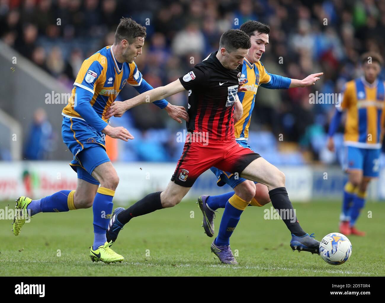 Shrewsbury Town's Alex Rodman, Louis Dodds and Coventry City's Callum ...