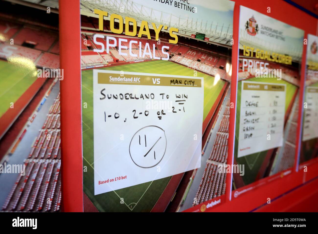 Betting signage before the match outside the ground Stock Photo - Alamy